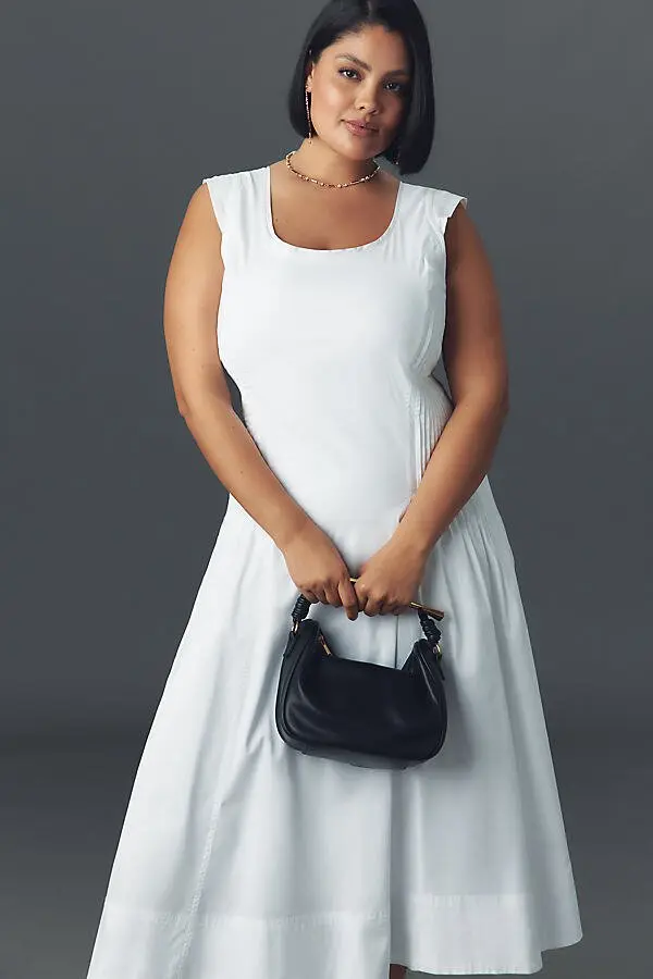 Anthropologie Sleeveless Scoop-Neck Midi Dress In White - 66% Off