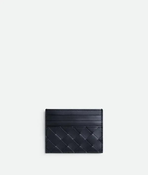BOTTEGA  VENETA Intrecciato Credit Card Case - Deep Blue
