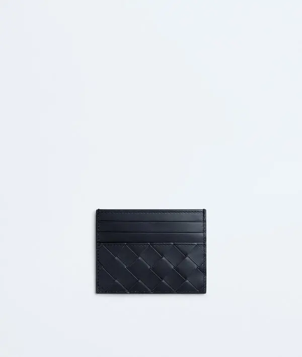 Bottega Veneta Intrecciato Credit Card Case - Deep Blue