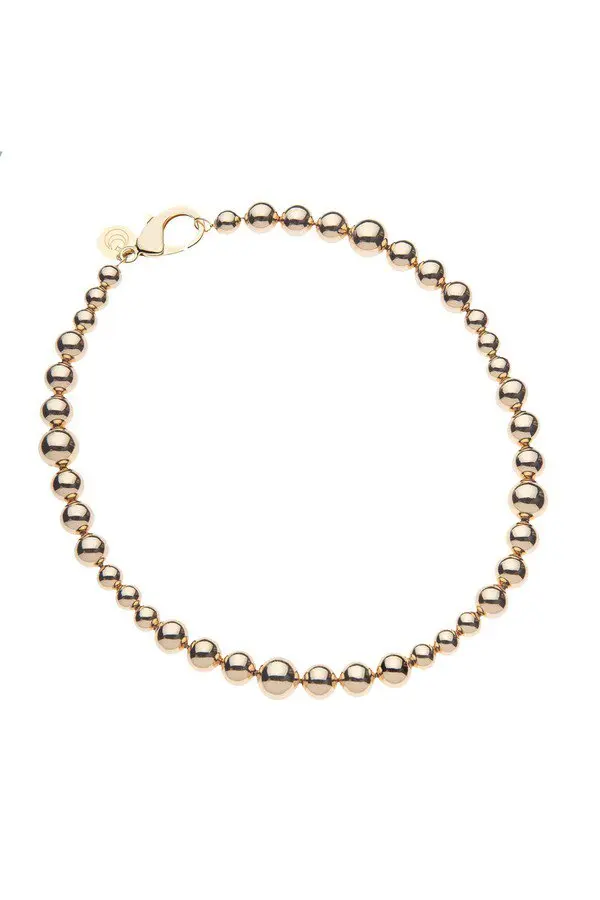 JANE WIN Sun Reflection Beaded Necklace - Gold