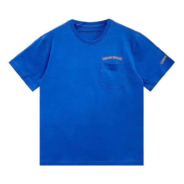 Chrome Hearts Scroll Label Pocket T-shirt /purple - Blue