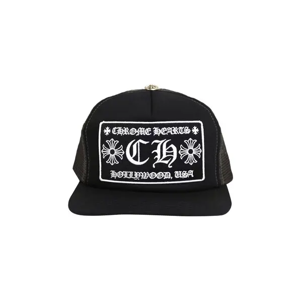 Chrome Hearts Ch Hollywood Trucker Hat - Black