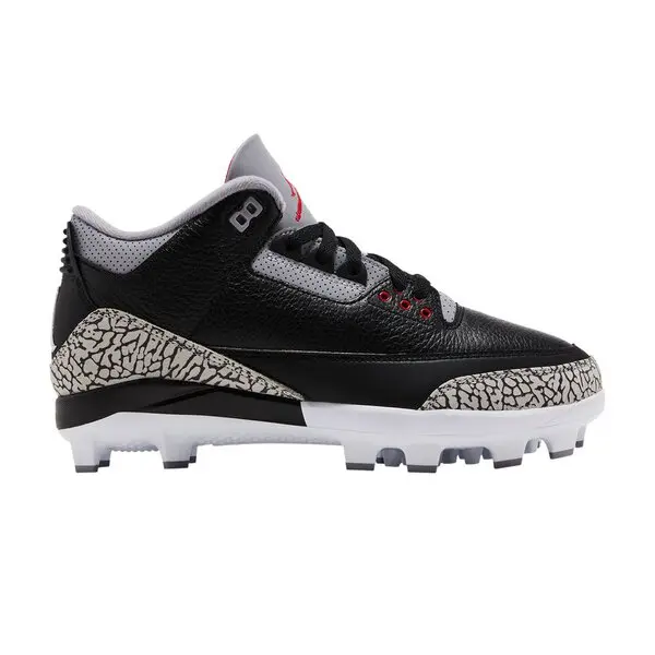 JORDAN 3 Retro Mcs Cement Cleats - Black