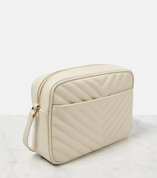Saint Laurent Lou Leather Camera Bag - White
