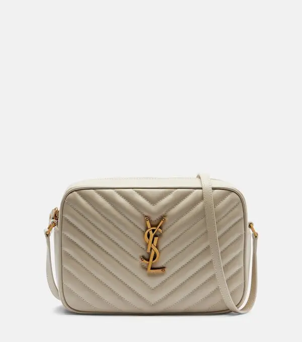 Saint Laurent Lou Leather Camera Bag - White