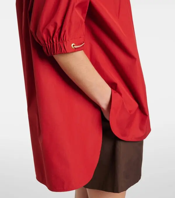 Max Mara Teano Cotton Poplin Shirt - Red