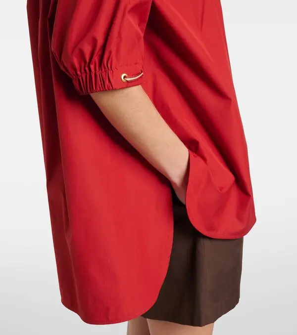 Max Mara Teano Cotton Poplin Shirt - Red
