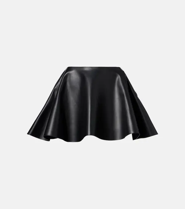 JW Anderson Circle Leather Miniskirt - Black