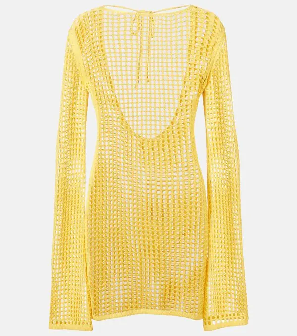 BANANHOT Serena Crochet Minidress - Yellow