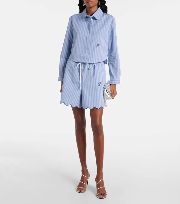 PATOU Bengal Stripe Cropped Shirt