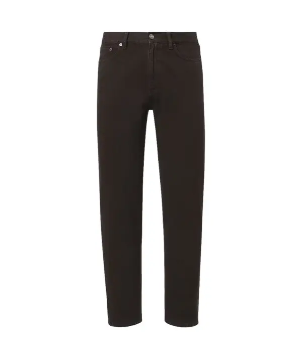 Zegna Leather-trimmed Straight Pants - Brown