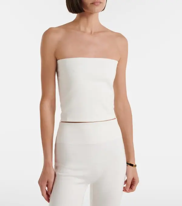LESET Rio Ponte Bandeau Top - White
