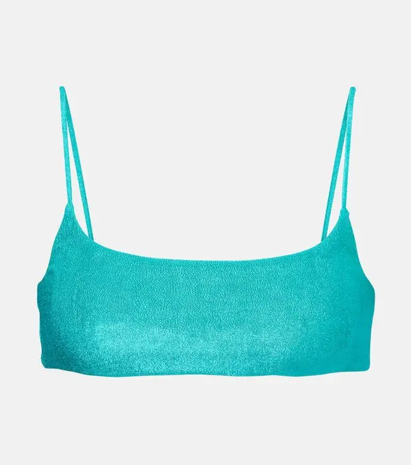 Jade Swim Muse Terry Bikini Top - Blue
