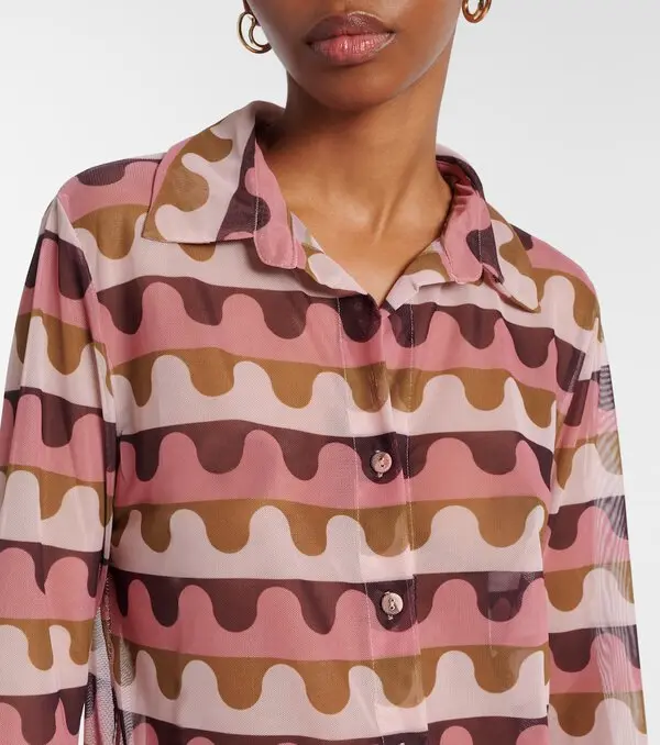 ADRIANA DEGREAS Giardino Printed Shirt