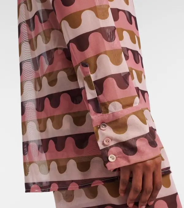 ADRIANA DEGREAS Giardino Printed Shirt
