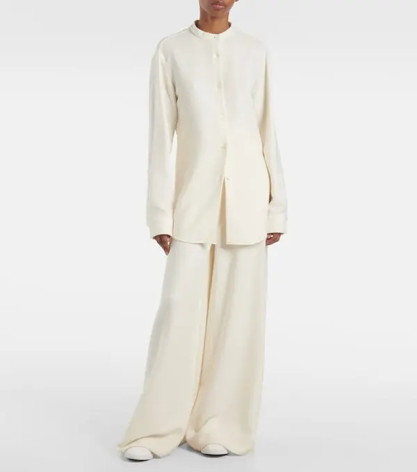 Gabriela Hearst Gelos Wool & Silk Palazzo Pants
