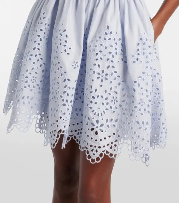 SELF-PORTRAIT Embroidered Cutout Minidress