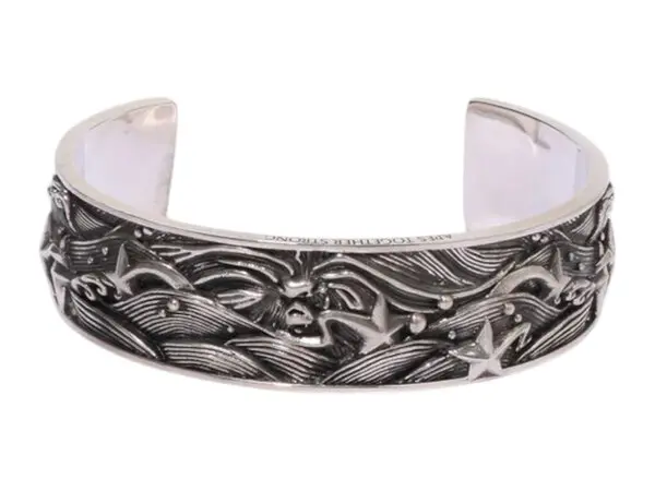 BAPE Madface Bangle - Silver