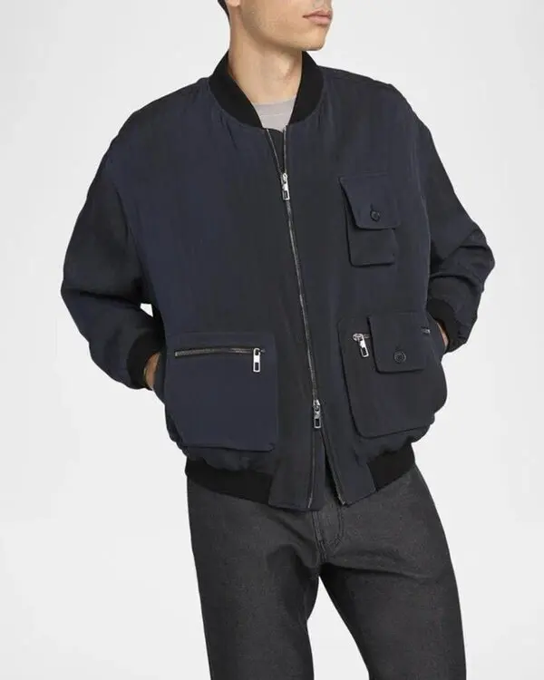 Giorgio Armani Chevron Utility Bomber Jacket