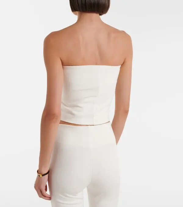 LESET Rio Ponte Bandeau Top - White