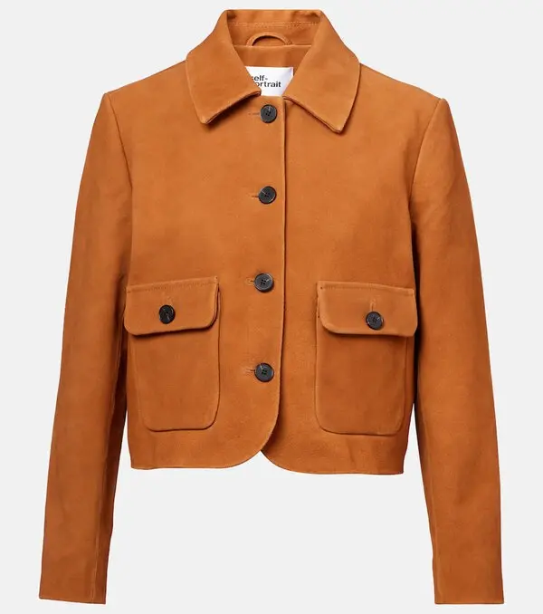 SELF-PORTRAIT Suede Jacket