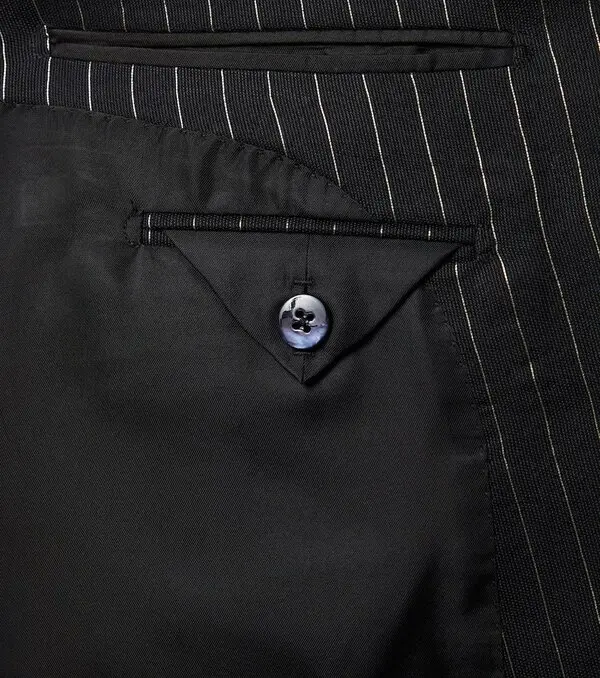 TOM FORD Striped Wool And Silk Lamé Blazer