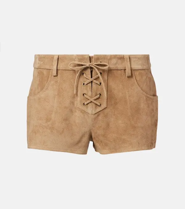 Isabel Marant Étoile Delma Low-rise Suede Shorts - Beige