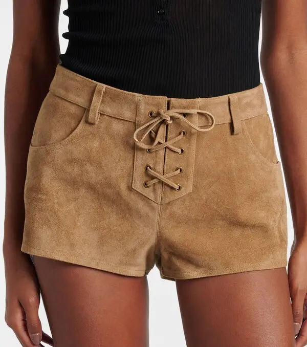 Isabel Marant Étoile Delma Low-rise Suede Shorts - Beige
