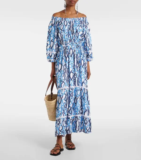 Melissa Odabash Eclipse Printed Midi Dress