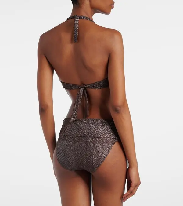 Melissa Odabash Brussels Halterneck Bikini Top - Brown