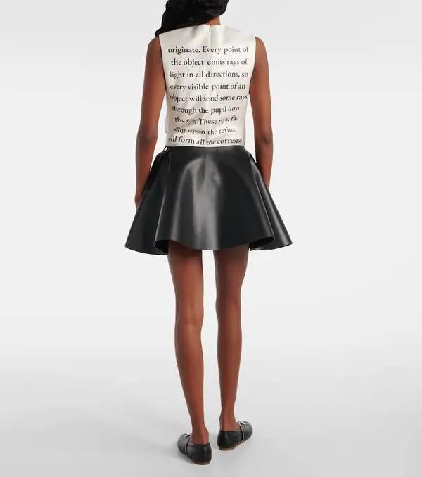 JW Anderson Circle Leather Miniskirt