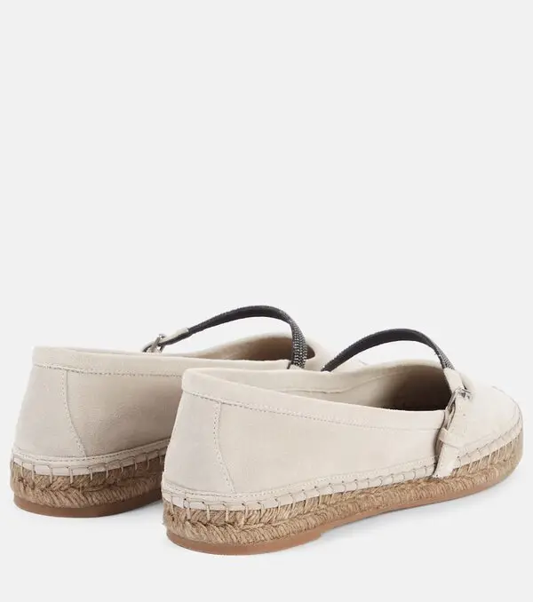 Brunello Cucinelli Monili Suede Espadrilles