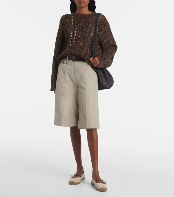 Brunello Cucinelli Monili Suede Espadrilles