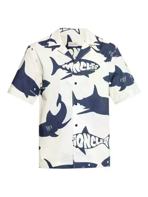 Moncler Shark-print Shirt - Blue