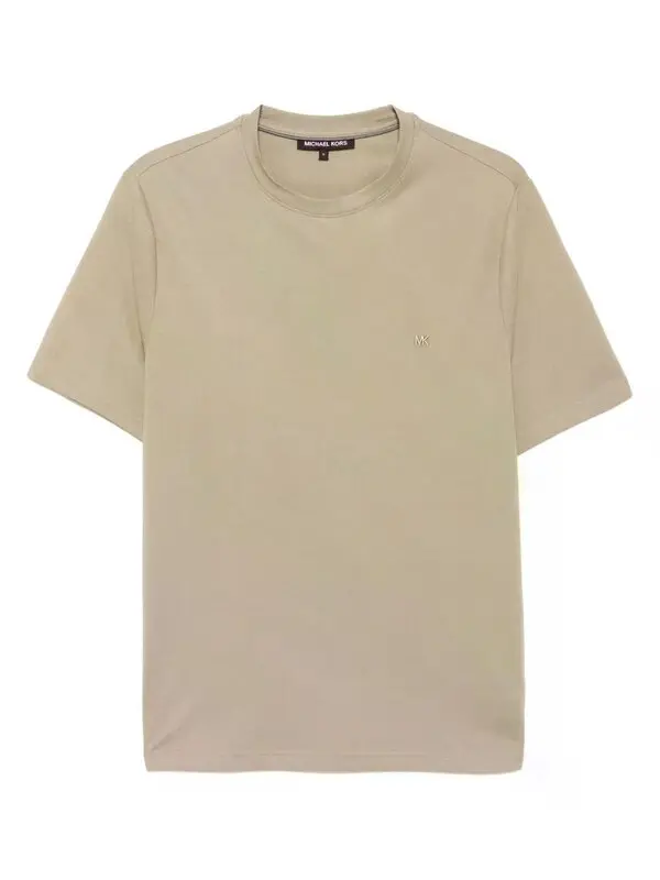 Michael Kors Embroidered Logo T-shirt - Neutrals