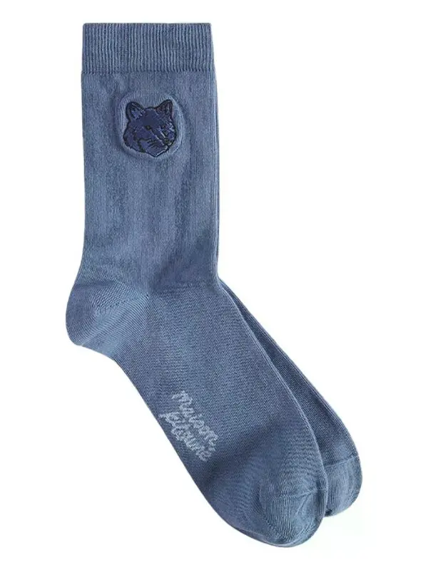 Maison Kitsuné Fox Head Socks - Blue