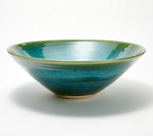 COLM DE RIS Emerald Stoneware Serving Bowl