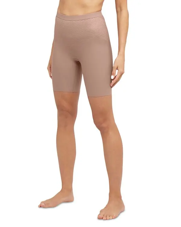Spanx Spanxshape Mid Thigh Shorts - Cafe Au Lait
