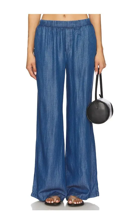 BOBI Wide-leg Tencel Pants - Medium Wash