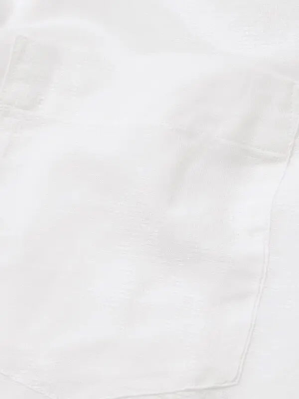 Vilebrequin Caroubis Cotton And Linen-blend Gauze Shirt - White