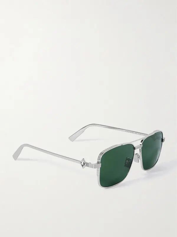 Dior Cd Diamond S9u Square-frame Sunglasses - Silver