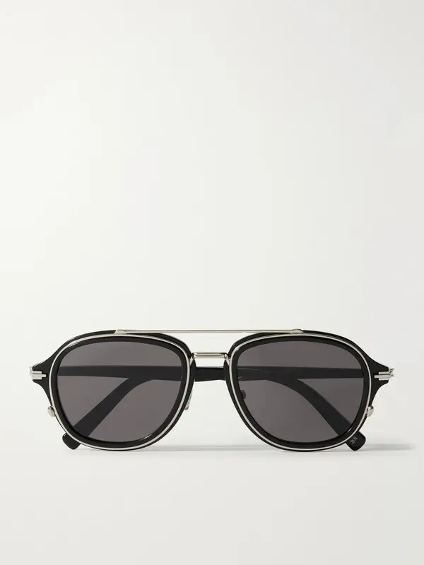 Dior Aviator-style Acetate And Silver-tone Sunglasses - Black