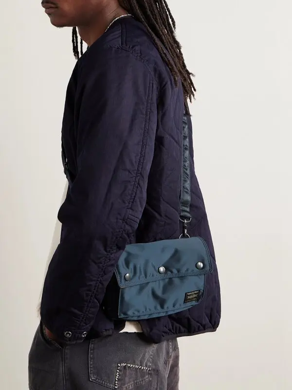 PORTER-YOSHIDA & CO Tanker Envelope Nylon Belt Bag - Blue 