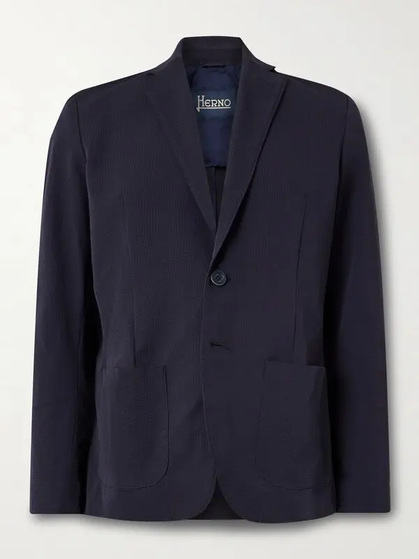 Herno Tailored Seersucker Blazer
