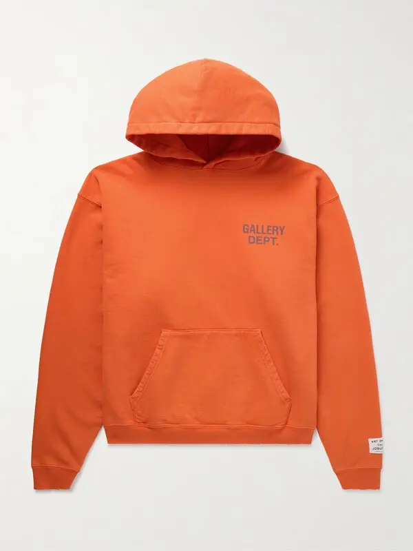 GALLERY DEPT. 90's Oversized Logo-print Hoodie - Orange