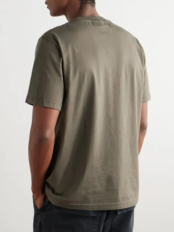 Nn07 Adam 3209 Logo-embroidered Pima Cotton-jersey T-shirt - Green