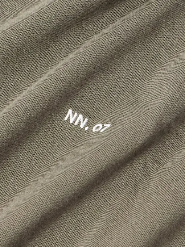 Nn07 Adam 3209 Logo-embroidered Pima Cotton-jersey T-shirt - Green