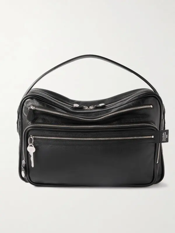Acne Studios Camero' Medium Embellished Textured-leather Camera Bag - Black