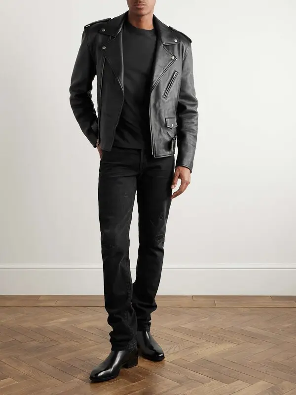 TOM FORD Slim-fit Distressed Selvedge Jeans