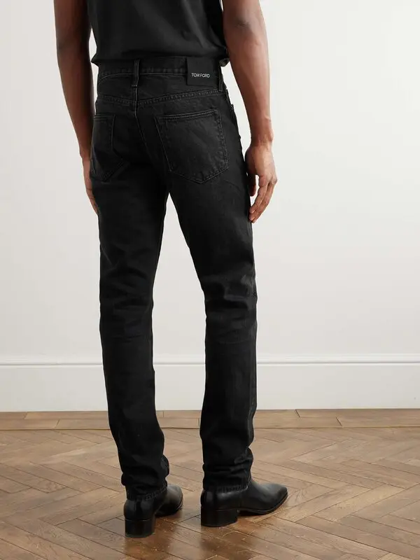 TOM FORD Slim-fit Distressed Selvedge Jeans